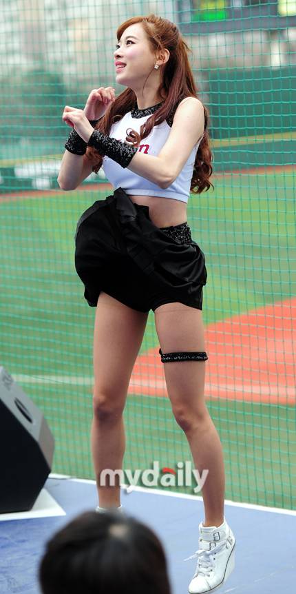 Md포토 넥센 치어리더 치마가 훌러덩