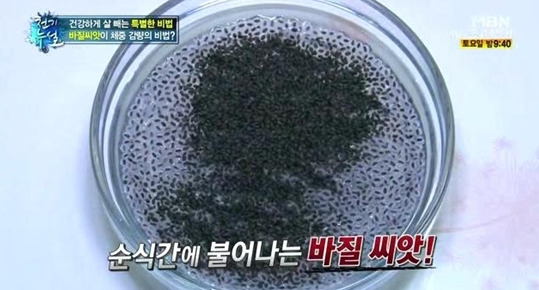다이어트 효능 대박 바질씨앗 먹어 봤어 개구리알 같잖아