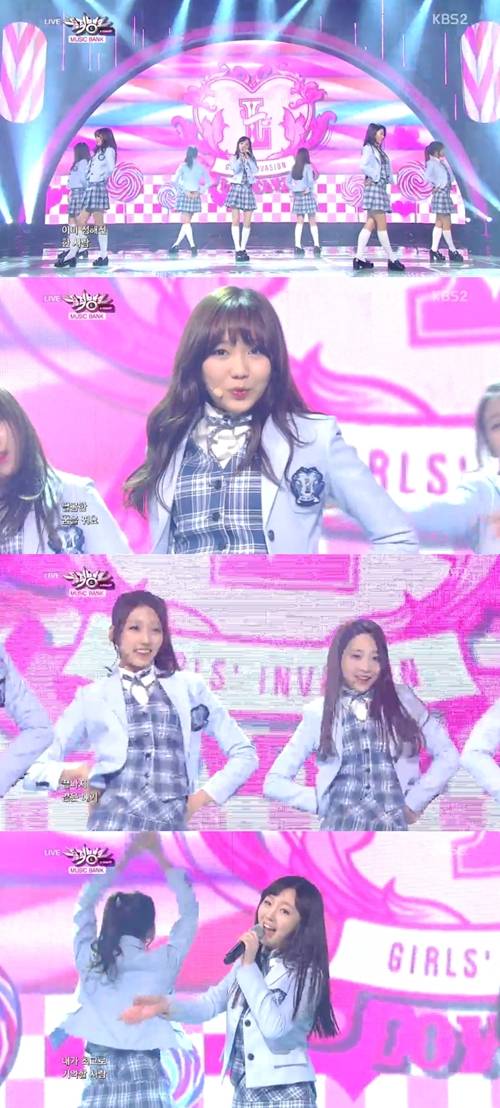 뮤직뱅크 러블리즈 데뷔무대 어땠나 깜찍한 단체 교복패션