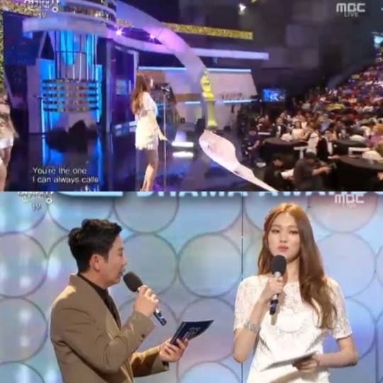 이성경 MBC 연기대상 '5단고음' 라이브로 화려한 오프닝 장식