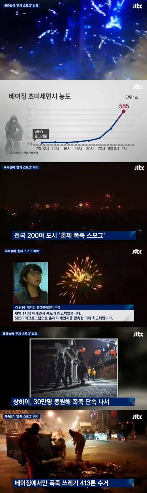 베이징 스모그 초미세먼지의 발생 원인 폭죽