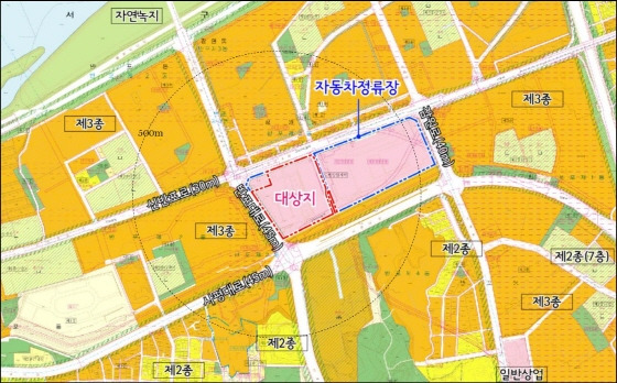 반포 센트럴시티 증축시 자동차정류장 용도만 가능