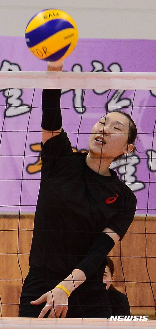 배구대표팀 한수지 맹훈련