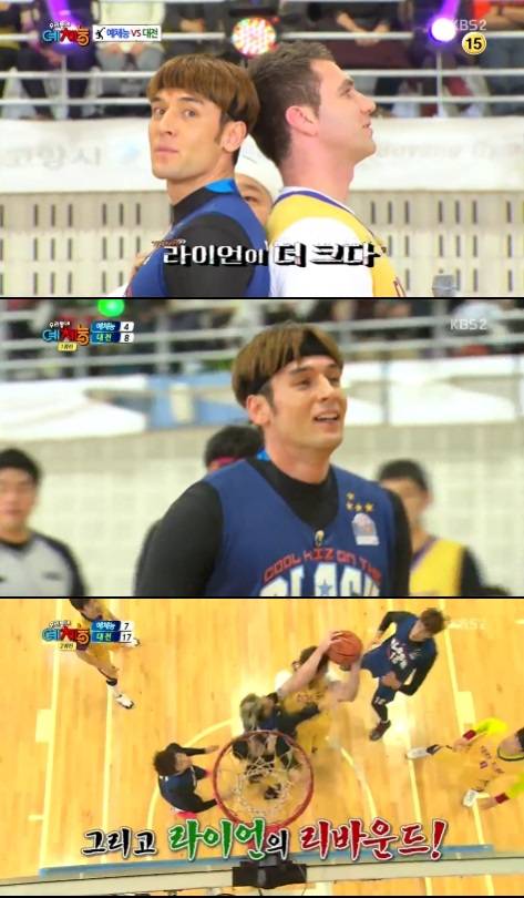 '예체능' 줄리엔강, 난적 라이언과 맞대결 '191cm vs 195cm'