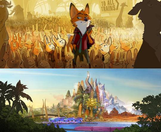 '주토피아' 도시 이렇게 탄생했다..'환상적인 콘셉트 아트'