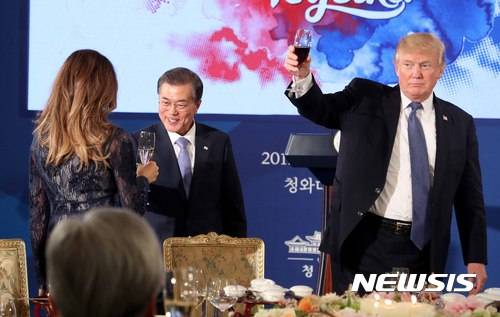 문 대통령 트럼프 미 대통령 국빈만찬