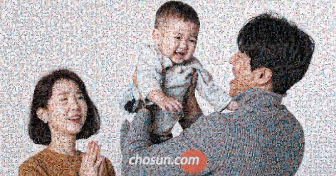 제 품에서 웃는 아이 저는 세상에서 제일 부자입니다