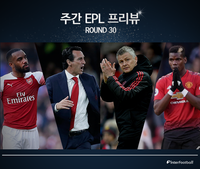 [주간 EPL 프리뷰] '4G 무패' 아스널vs'12G 무패' 맨유, 치열한 4위 쟁탈전