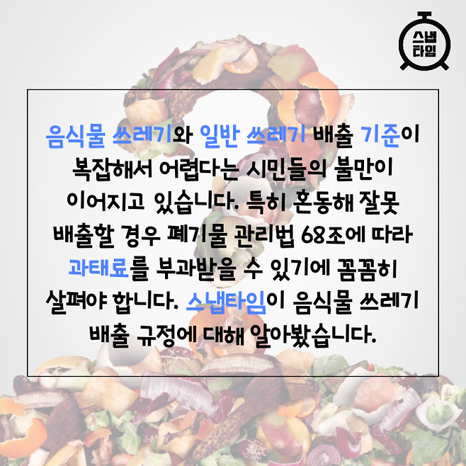 카드뉴스 바나나 껍질은 음식물 쓰레기 일반 쓰레기
