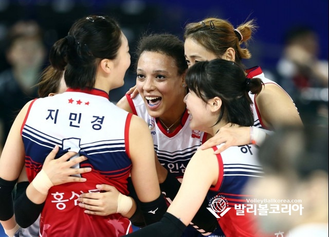 [kovo컵] 공격성공, 기뻐하는 KGC인삼공사 선수들.