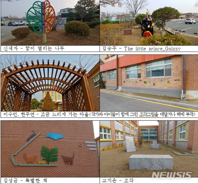 전주시 어린이 아이디어 살린 야호 예술학교 제작 조형물 설치
