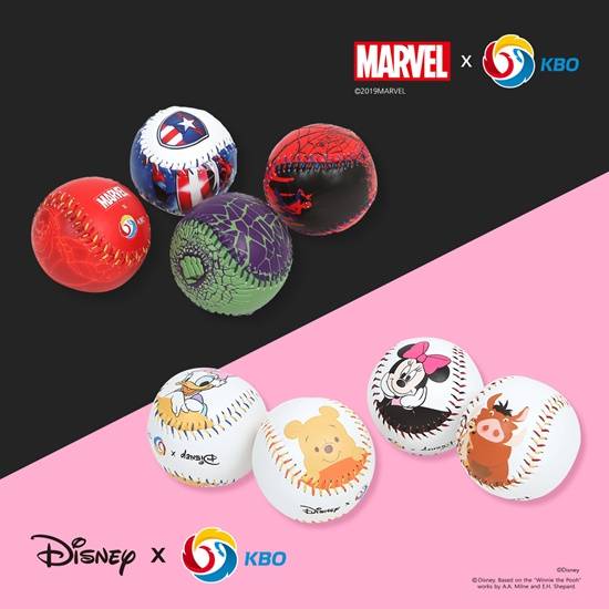 KBO X 디즈니/마블 컬래버 기념구 출시