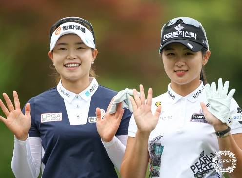 환하게 웃는 임희정·박현경 프로 [KLPGA BC카드·한경 레이디스컵]