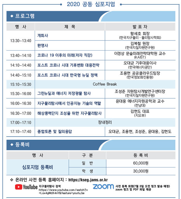 한국형 뉴딜 지구물리탐사 역할·방향 제시한다지질연 공동 심포지엄 개최
