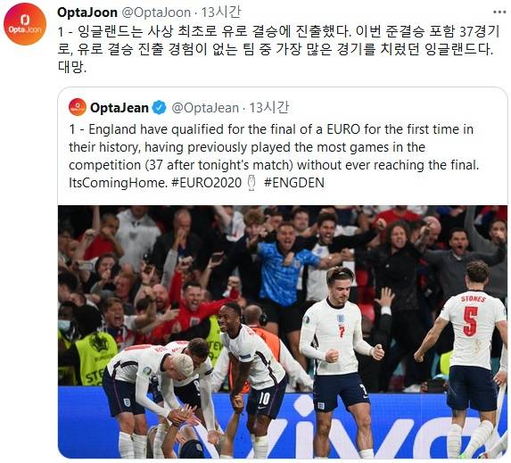 완벽 수비 매과이어 잉글랜드 첫 유로 결승 진출 이끌다 김현민의 푸스발 리베로