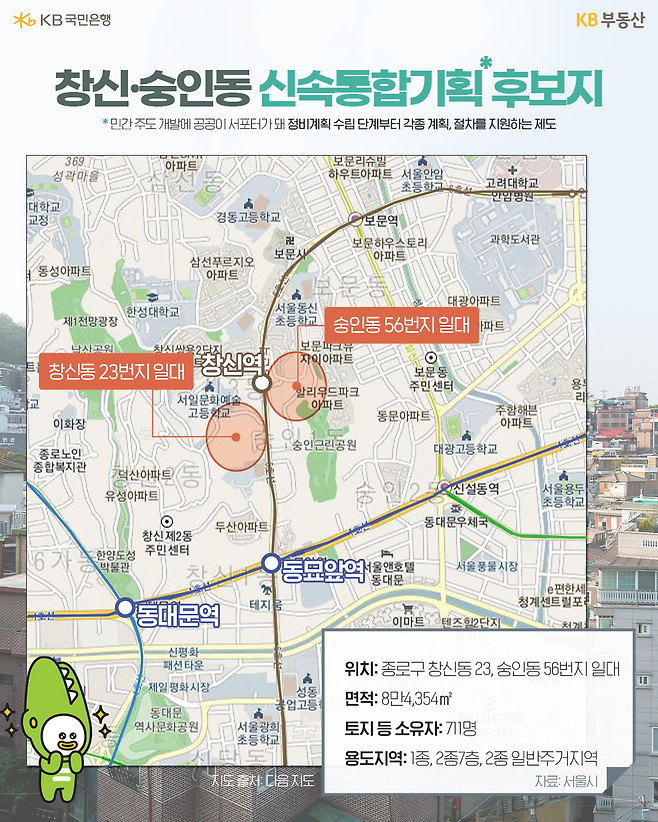 서울 종로구 창신·숭인동 재개발 가시화 되나 추진 현황은 Kb부동산