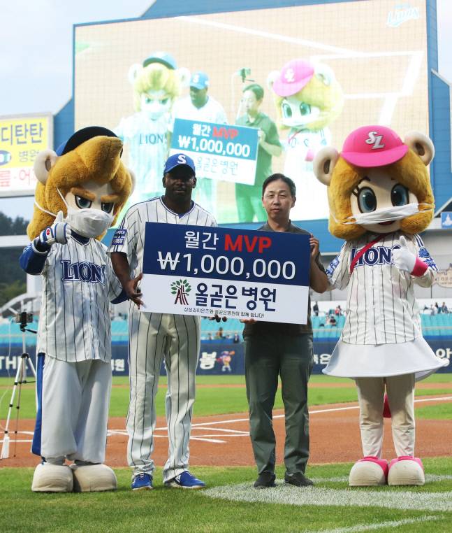 삼성 피렐라·김상수 구단 선정 8월 Mvp