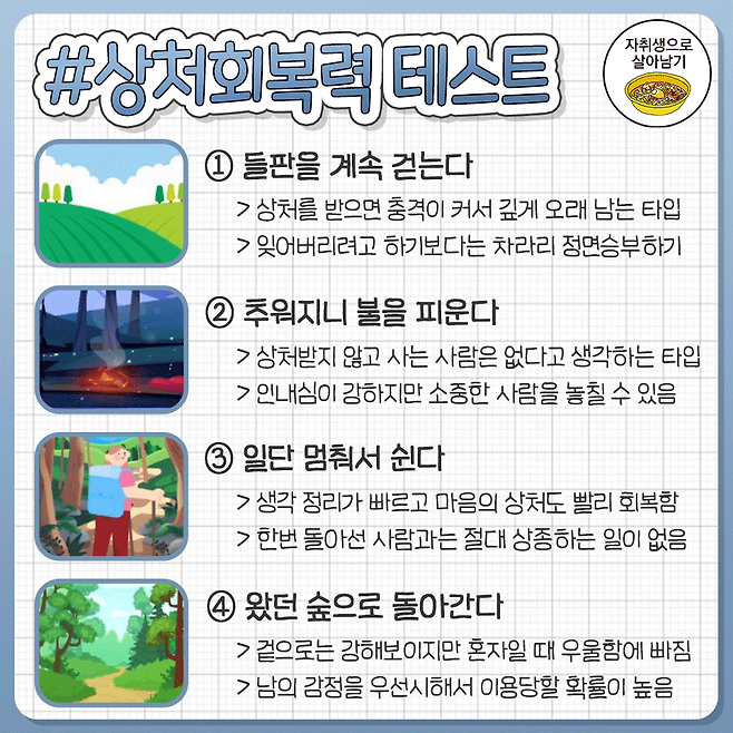정확해서 소름돋는 금쪽상담소 심리테스트 모음집 자취생으로 살아남기