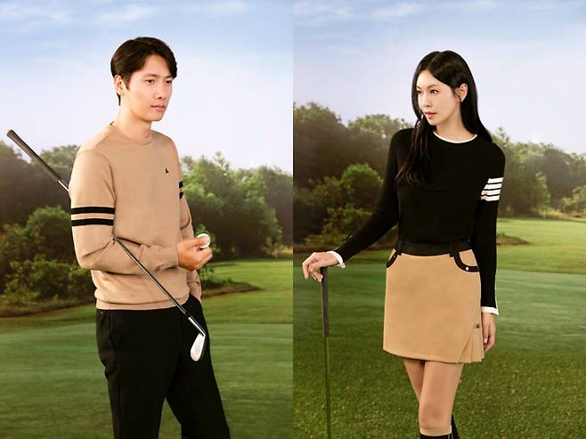 올포유 김소연·이상우가 선택한 가을 골프 라운딩룩