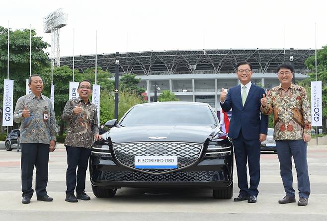 G20 발리 정상회의 VIP들 '제네시스 G80 전기차' 탄다