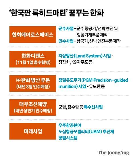 ‘한국의 록히드마틴 꿈꾸는 한화김동관식 사업 재편 시작됐다