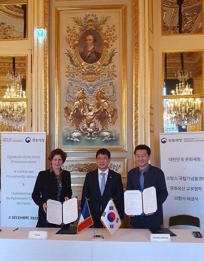 문화재청 프랑스 국립기념물센터와 문화유산 보존·활용 맞손
