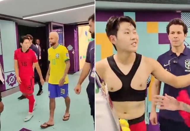 이강인 네이마르 유니폼 교환 제안에 윙크 ‘찡긋 영상