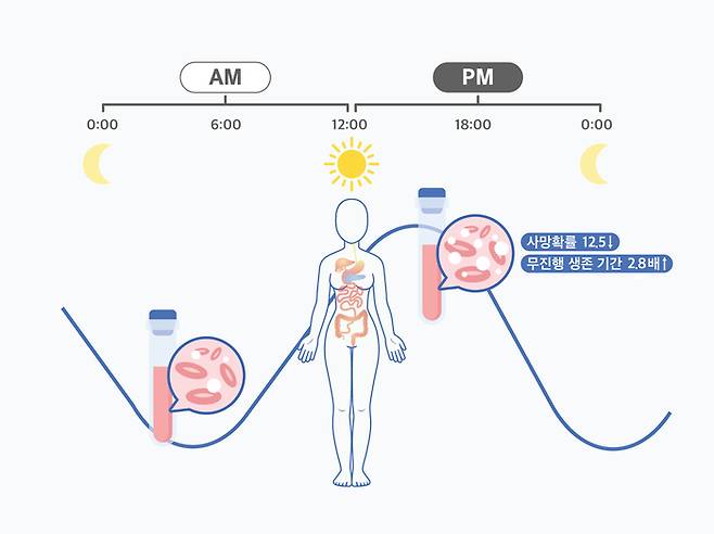 여성 암 환자 오후에 치료해야 유리‘생체시계 때문