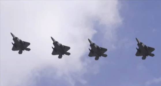 [영상] 미 전략자산 B-52H·F-22 동시 출격…한미 연합공중훈련 실시