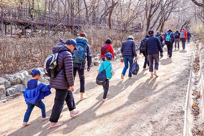 하루만보 하루천자 맨발걷기 국민운동으로 키웁니다
