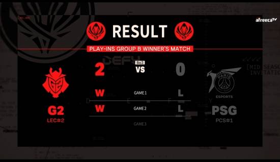 '대황투의 귀환'…G2, 한 차원 위의 운영 선보이며 PSG탈론 상대로 2대0 승리 (MSI)