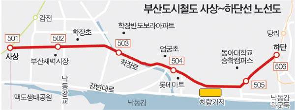 ‘개통 연기 부산도시철 사상~하단선 공사비 1488억 껑충