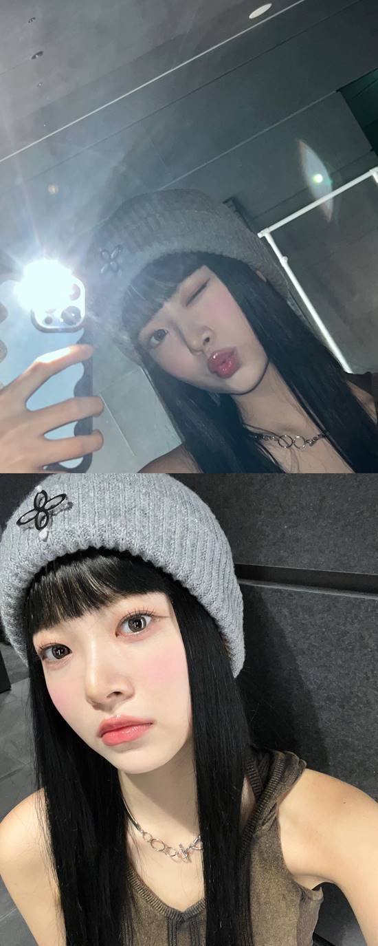 Le Seraphim Hong Eun Chae, mature and cute 'MZ' selfie ... 'Hip Seraphim'