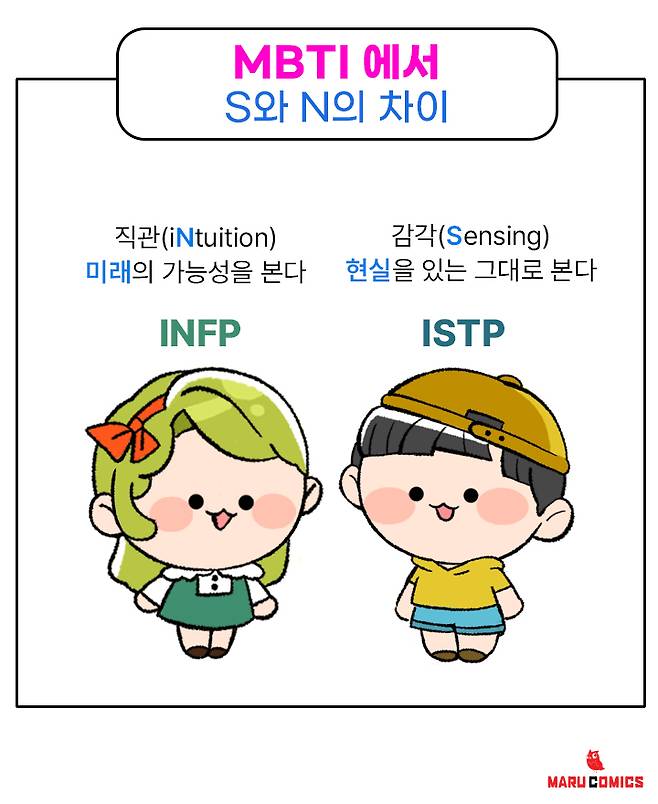 Mbti S와 N의 차이 마루코믹스