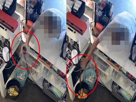 카페 금연 테라스서 ‘줄담배제지당하자 카운터에 커피 ‘콸콸