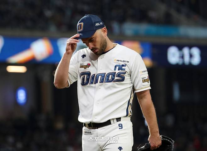 못 버티는 NC 태너, 준PO도 2이닝 5실점 조기강판