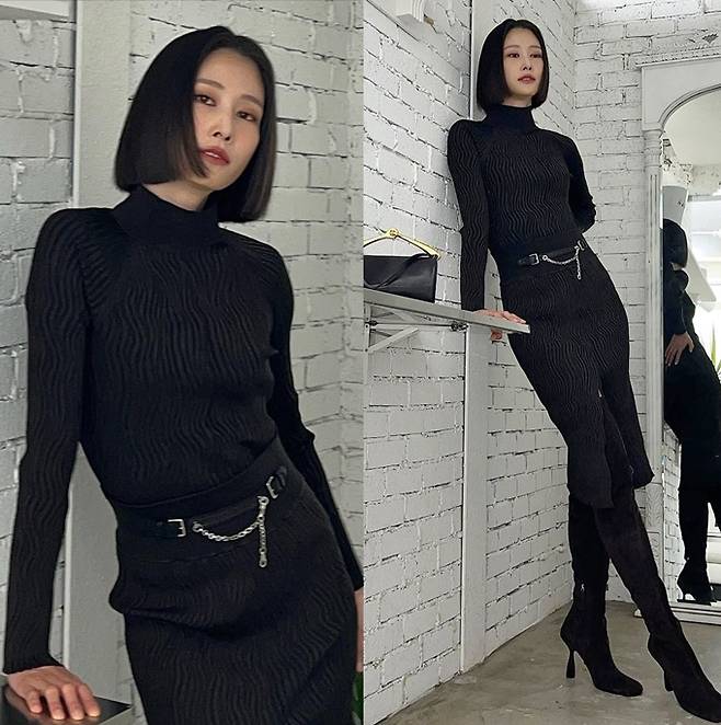 이현이 미美쳤다 원피스 핏 두아이 엄마의 놀라운 블랙 원피스룩 패션엔