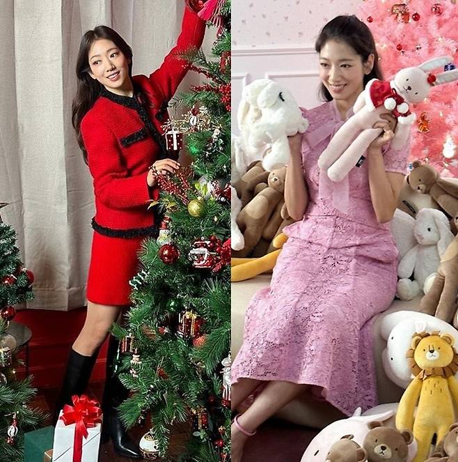 박신혜 아들 위한 크리스마스 혼자 신난 예쁜 엄마의 러블리 홀리데이룩 패션엔