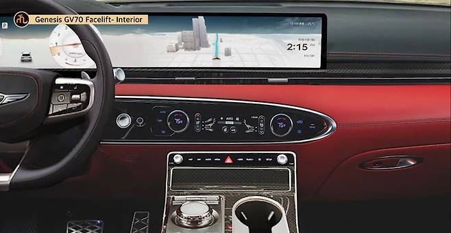 "GV80처럼 27인치 OLED 탑재" 제네시스, 'GV70 부분변경' 실내 이렇게 바뀐다 | M투데이