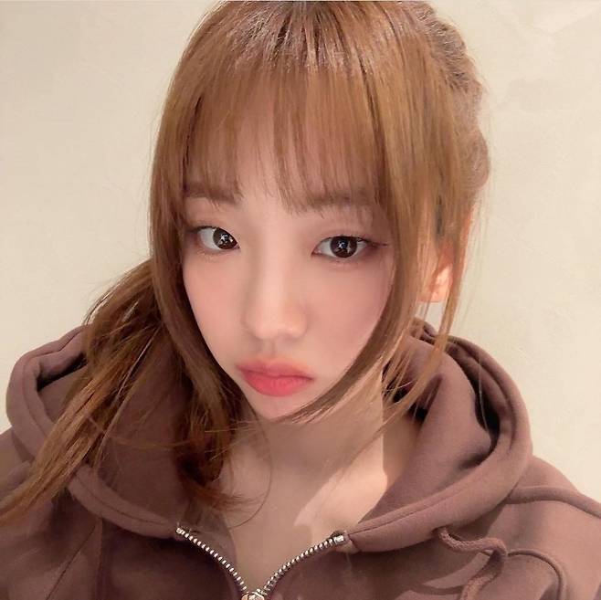 조이현 갈색이 좋아 포니테일로 귀여워진 미모 후드 집업 패션 스타와 패션