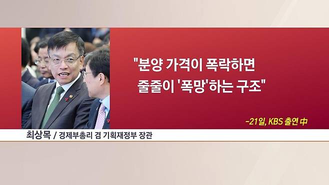 최상목 현행 부동산pf 분양가 폭락하면 줄줄이 폭망