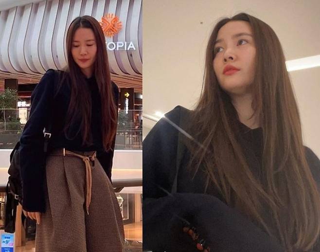 진아름 쇼핑도 멋들어지게 고급스러운 니트 오버핏 쇼트 팬츠 패션 스타와 패션
