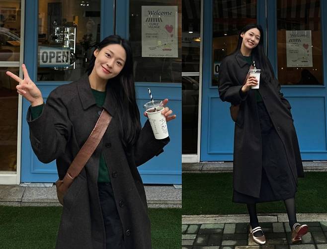 설현 아직 춥지만 얼죽아 사랑 청순한 코트 니트 스커트 패션 스타와 패션