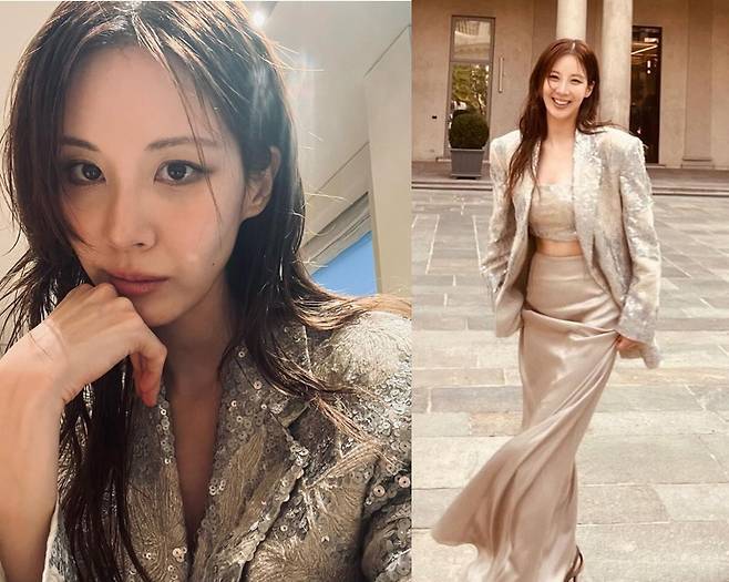 서현 밀라노 사로잡은 패션퀸 화려한 크롭톱 재킷 스커트룩 스타와 패션