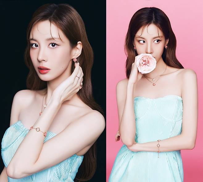 소녀시대 서현 봄 데이트 준비 숨멎 오프숄더 스트링 원피스 주얼리 여친룩 패션엔