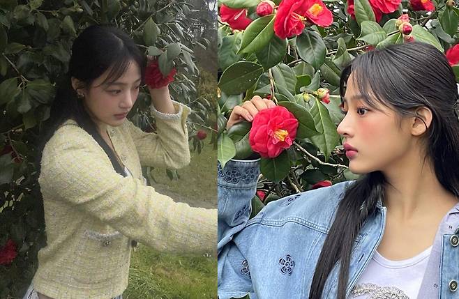샤넬 요정 민지 화려한 일상 공개한 트위드 셋업 청청패션 믹스매치룩 스타와 패션