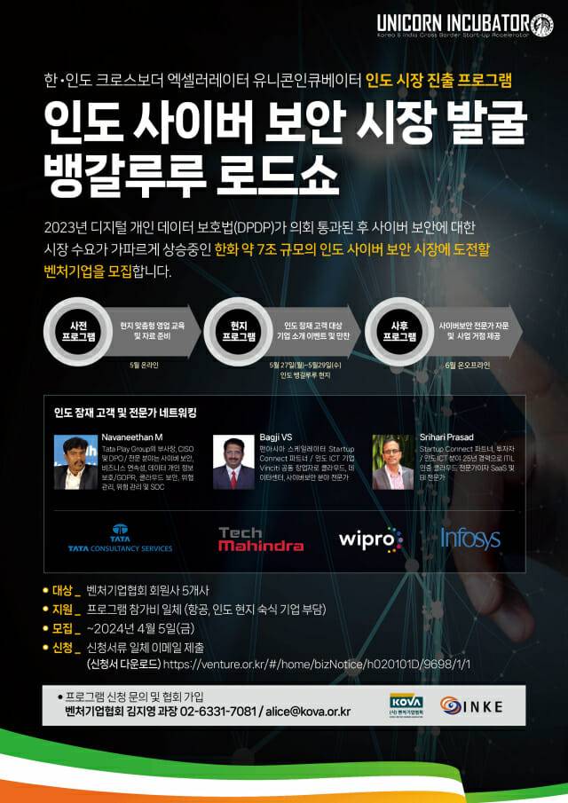 인도 사이버 보안 시장 발굴단 모집