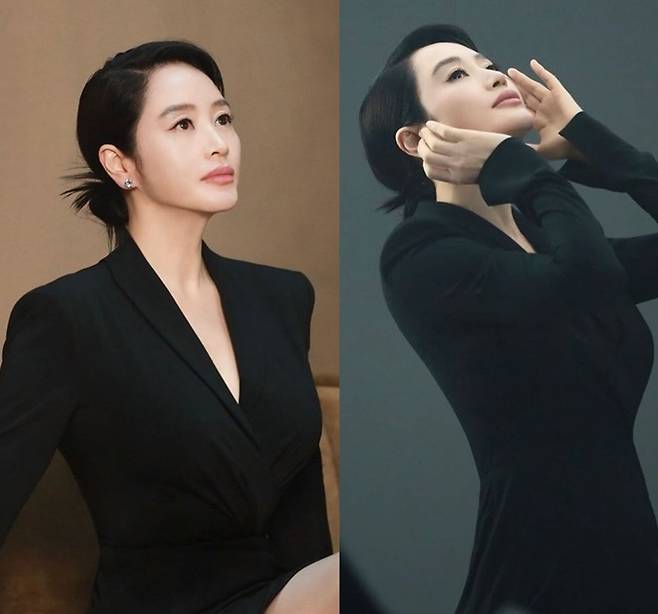 김혜수 원피스 하나로 끝 범접불가 절대 우아미 블랙 원피스 파워슈트룩 패션엔