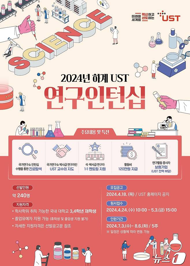 Ust 연구인턴십 모집 국가 Randd 현장 최전선 체험 기회