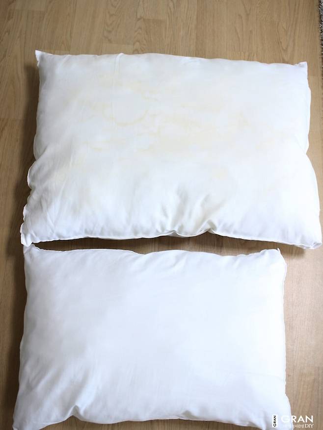 놀랄 노자네요” 누런 베개솜 ‘이렇게하면 새것 됩니다 오늘의집